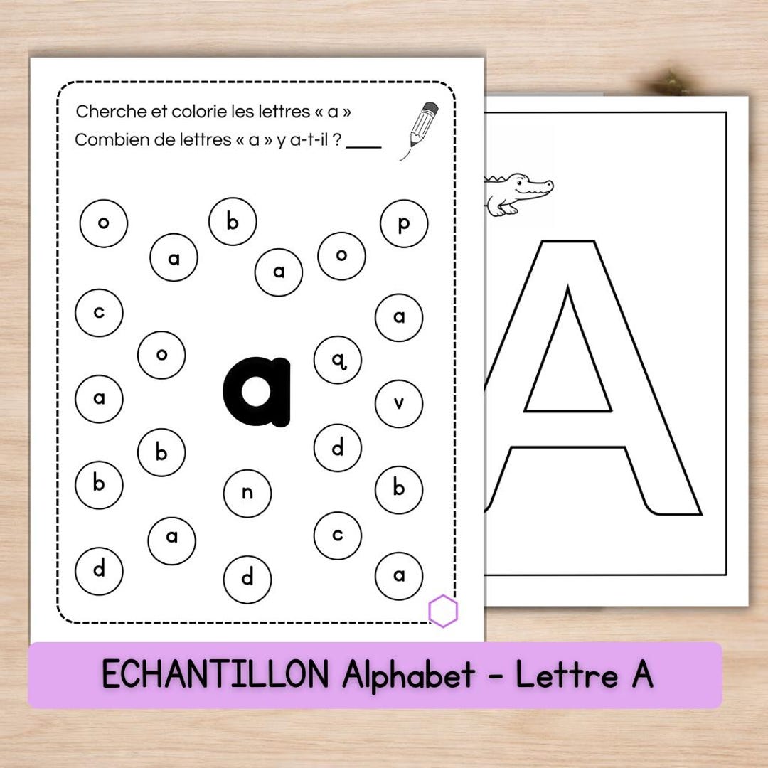 Alphabet Sample – Letter A | Search and Count + Animal Coloring Pages ...