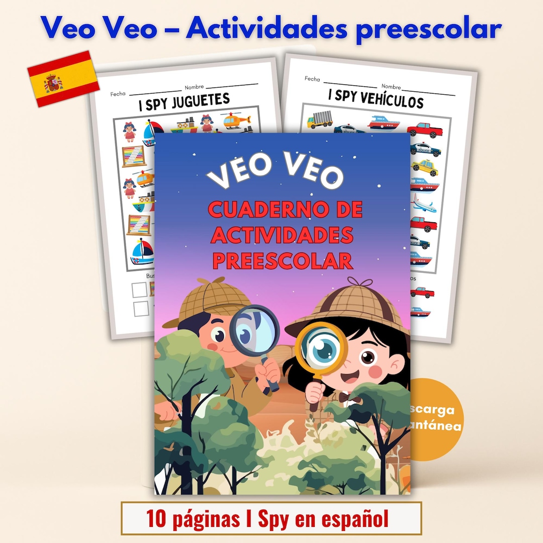 Veo Veo Printable | Game I Spy Infantil Printable | Preschool - Etsy