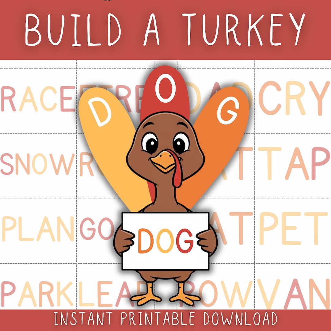 Build a Turkey Spelling Game: Fun, Hands-on Thanksgiving Literacy ...