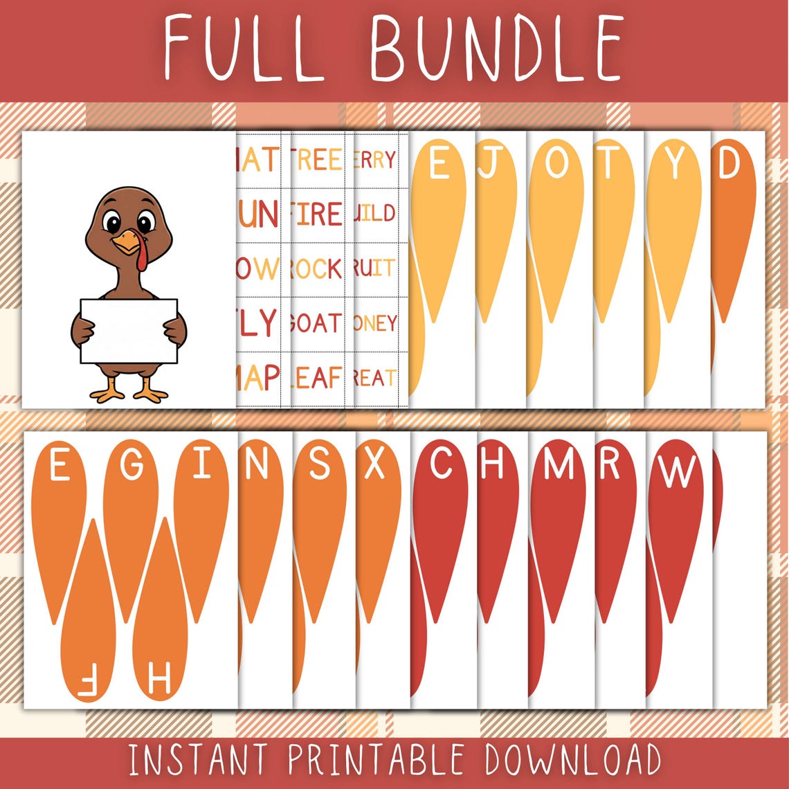 Build a Turkey Spelling Game: Fun, Hands-on Thanksgiving Literacy ...