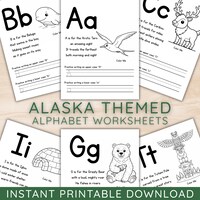 Kids' Alphabet, Alphabet Alaska, Poster 13 X 19, Classroom Art - Etsy ...
