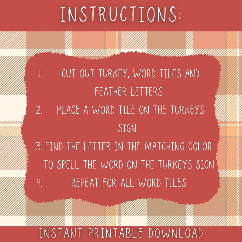 Build a Turkey Spelling Game: Fun, Hands-on Thanksgiving Literacy ...