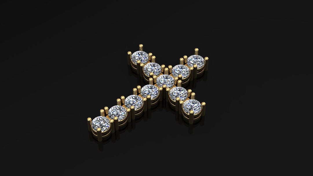 CAD STL File – Bezel Cross Design | Custom Jewelry Wedding Ring 3D ...