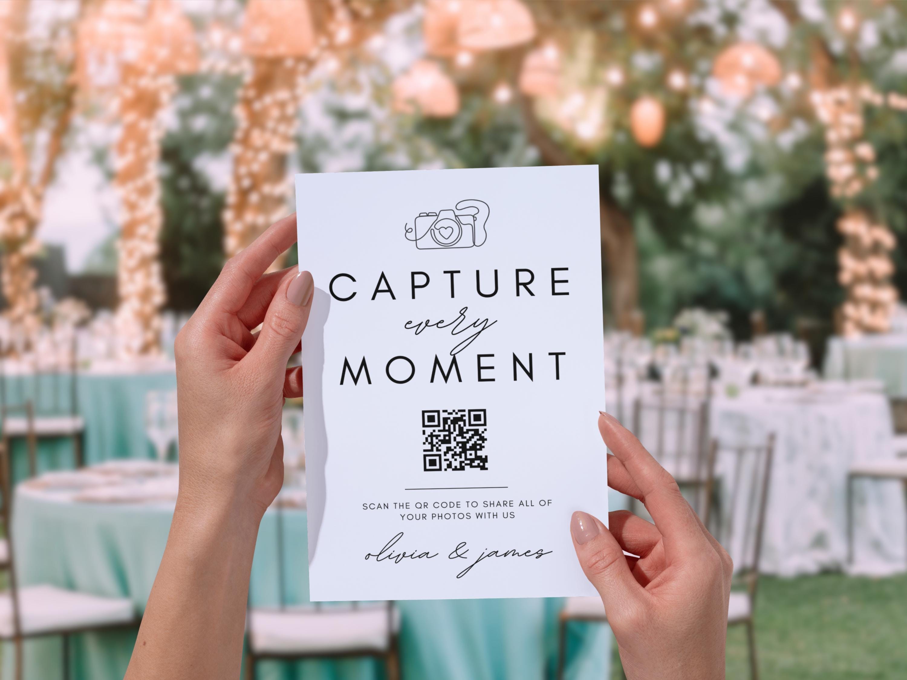 Capture Every Moment QR Code Photo Sharing Sign, Printable & Editable ...