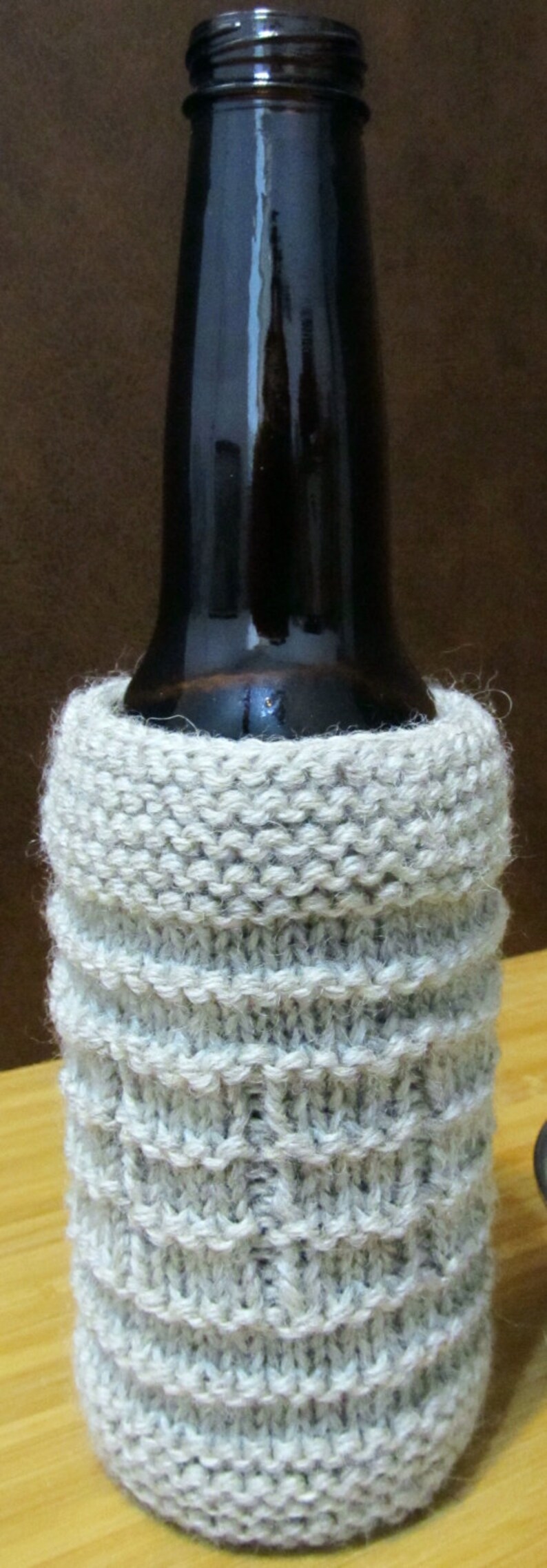 Simple Knit Beer Cozy, Knit Bottle Cozy, Beverage Cozy, Knit Pattern ...