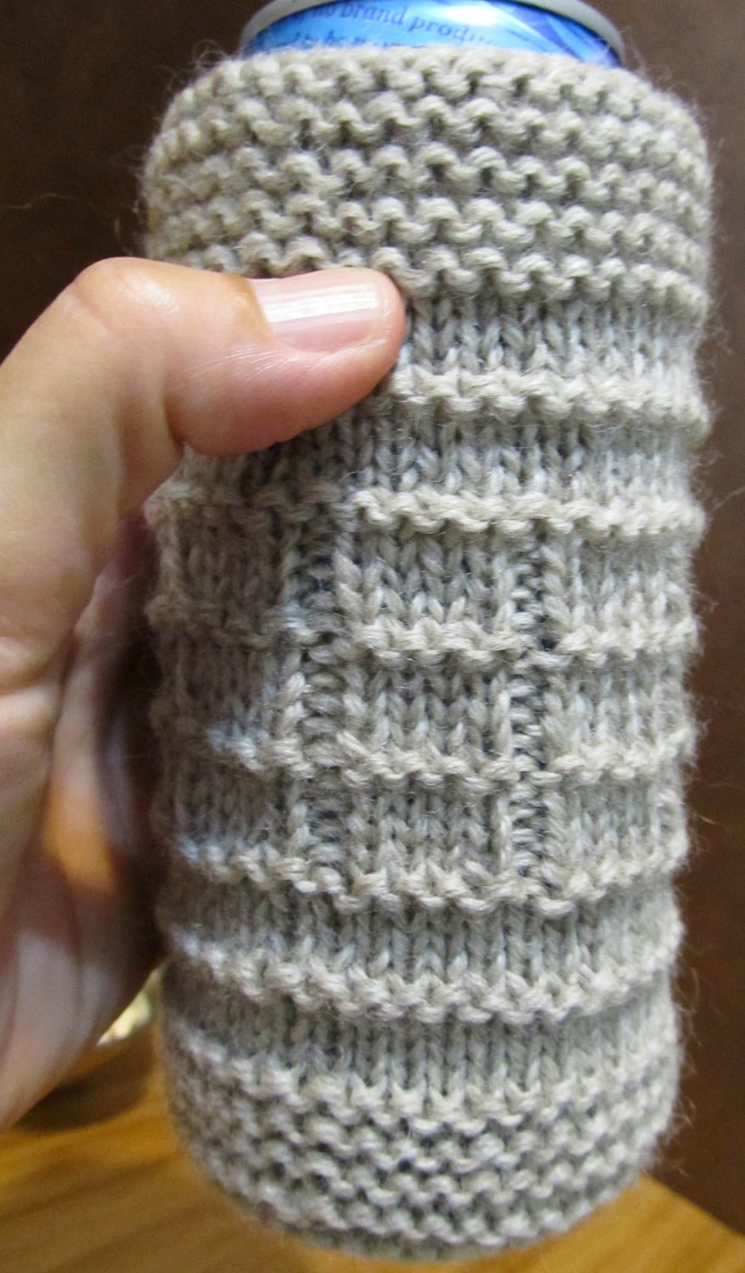 Simple Knit Beer Cozy, Knit Bottle Cozy, Beverage Cozy, Knit Pattern ...