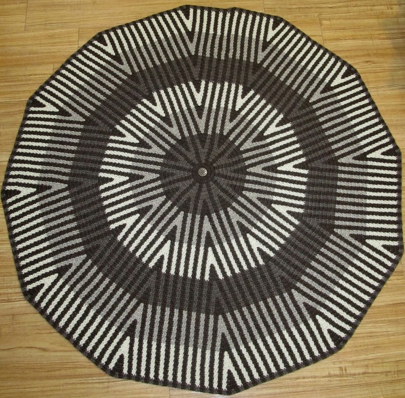 Native American African Circular Tapestry Crochet Tribal Blanket Afghan ...