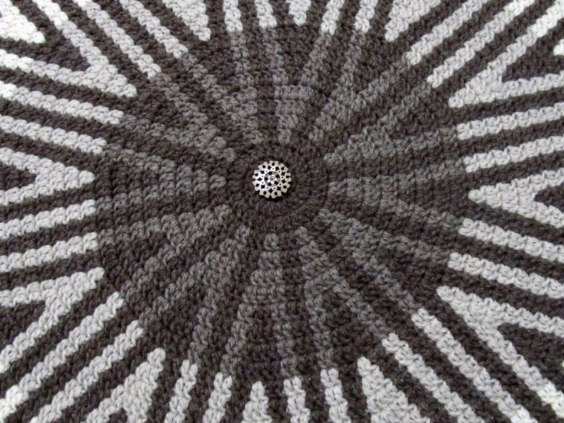 Native American African Circular Tapestry Crochet Tribal Blanket Afghan ...