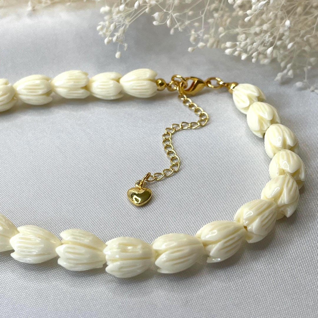Jasmine, Sampaguita, Pikake Flower Lei Necklace – Handmade Adjustable ...