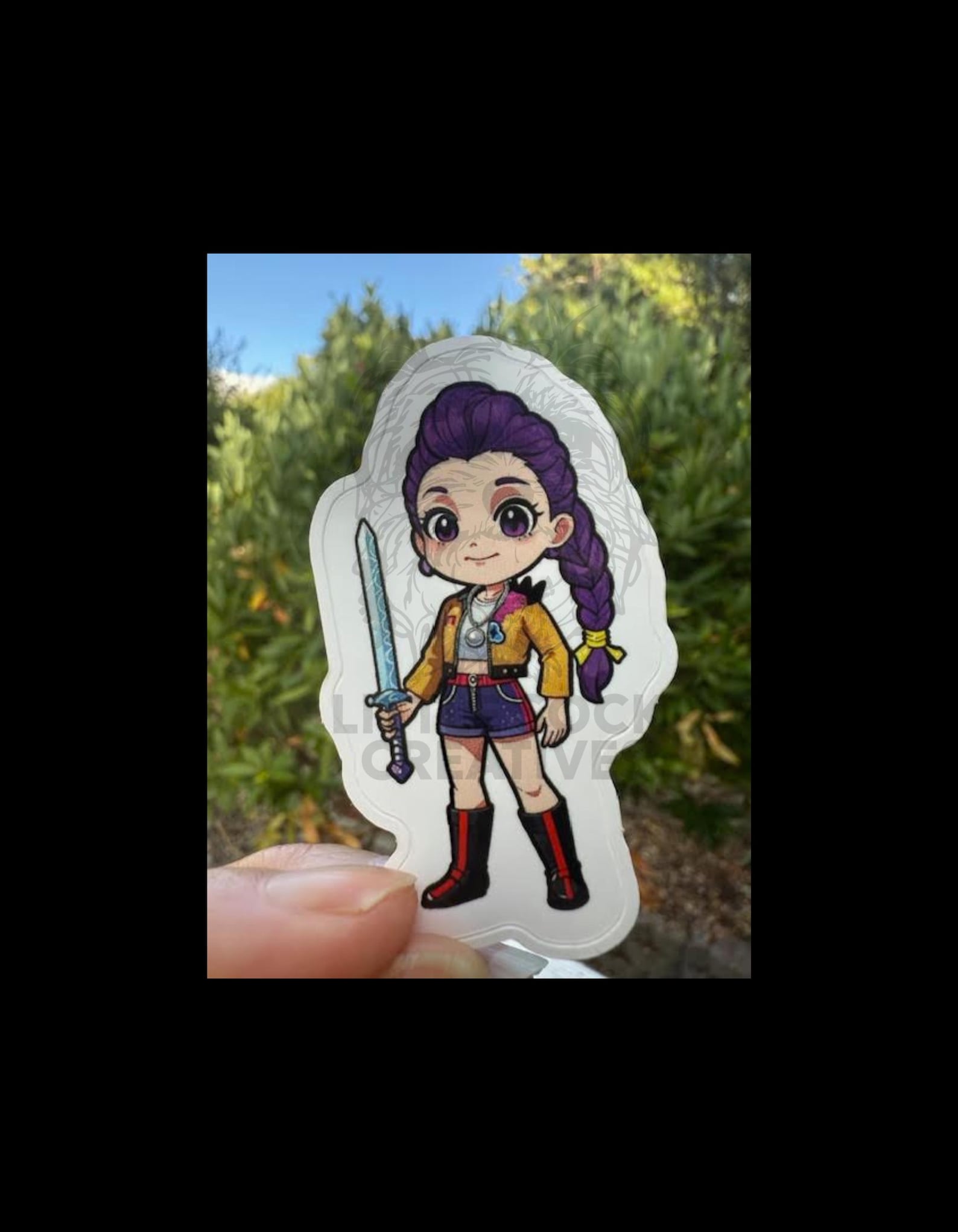 Rumi Sticker - Demon Hunter Huntrix Anime Vinyl Decal (2" High) - KPOP ...