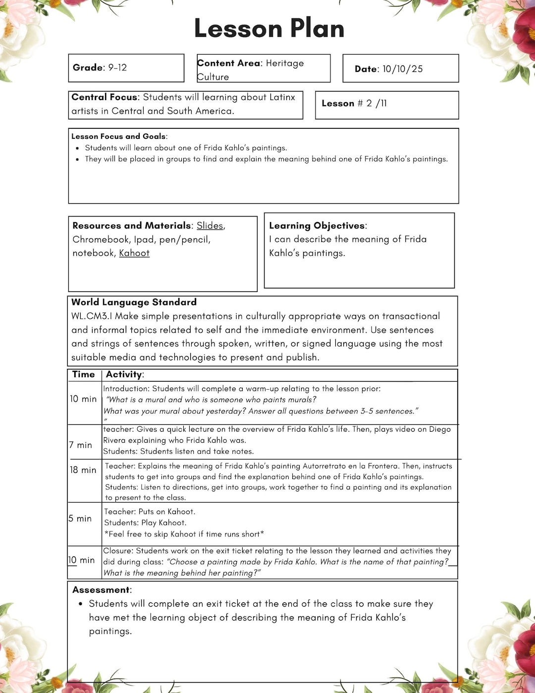 Editable Lesson Plan Template | Printable Teacher Planner (PDF ...
