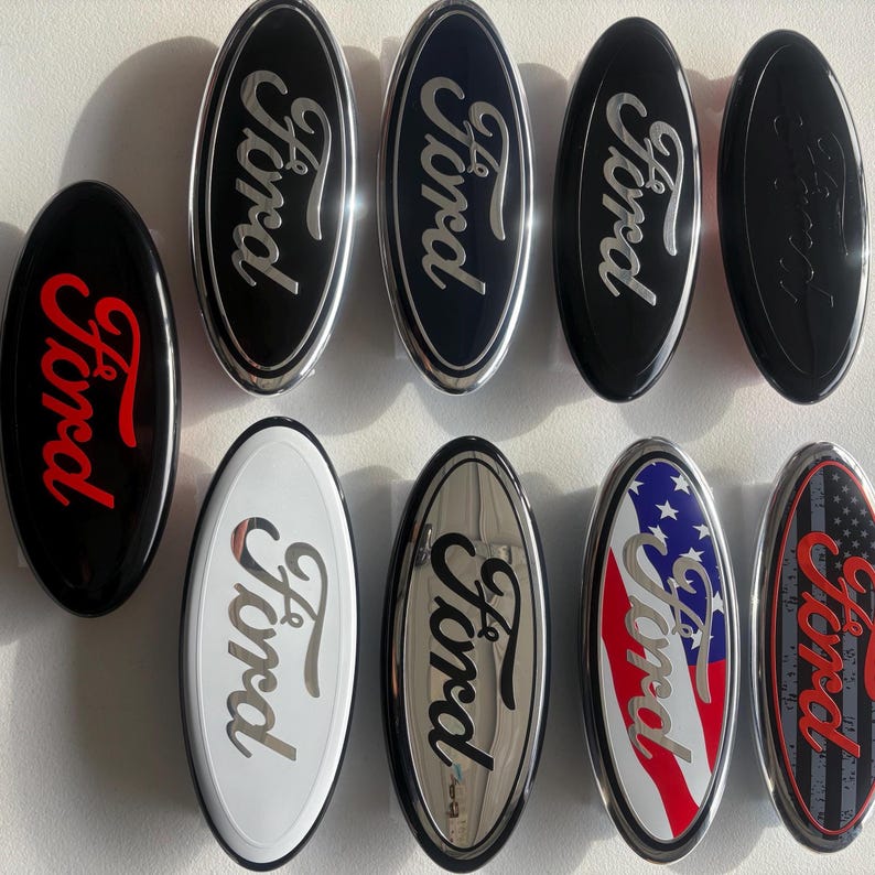 9 INCH / 7 INCH FORD Oval Emblem -grille Rear Tailgate Name Badge Plate ...