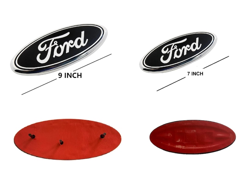9 INCH / 7 INCH FORD Oval Emblem -grille Rear Tailgate Name Badge Plate ...