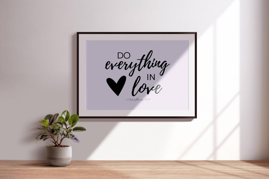 Aesthetic Bible Quote Corinthians Trendy Love and Kindness Pink Colored ...