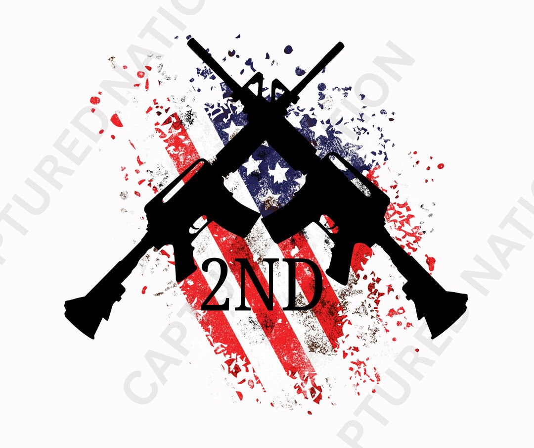 Second Amendment Ar-15s Crossed PNG | American Flag Background ...