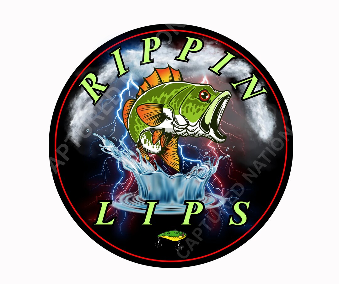 Bass Fishing PNG: Rippin Lips Design for Tumblers (digital Download) - Etsy