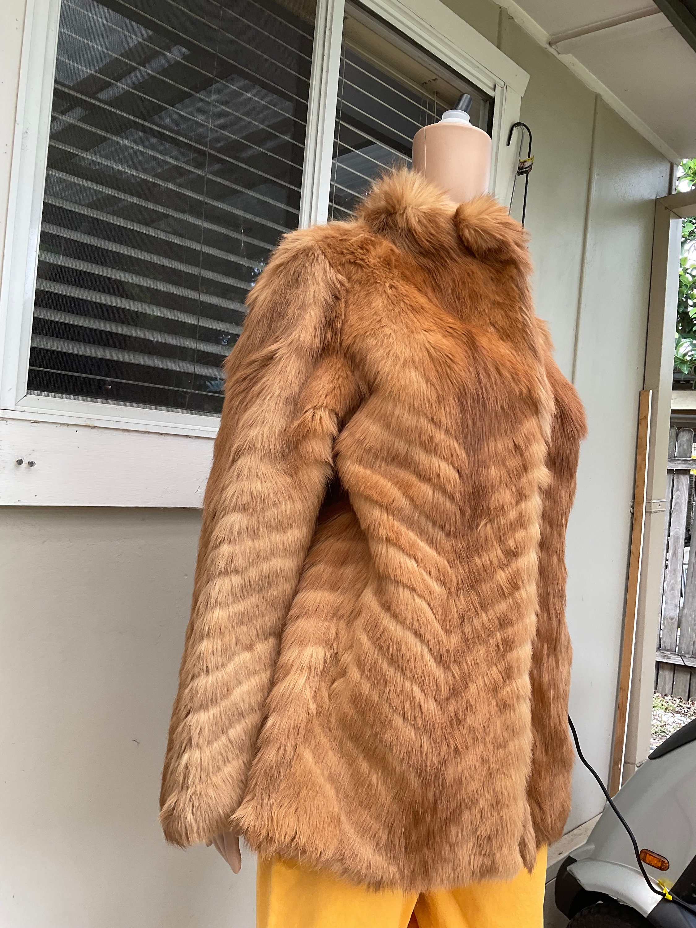 Vtg 70s/80s Natural Genuine Weasel Fur Jacket Coat S - Etsy