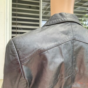 Vtg 80s Black Leather Wilsons USA. Tailored Bomber Jacket S - Etsy