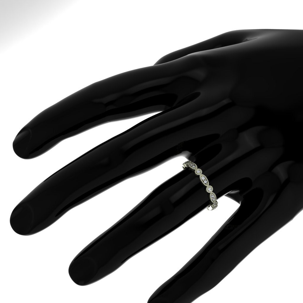 One Ring 2 Styles Art Deco Antique Style Diamond Milgrain 14K | Etsy