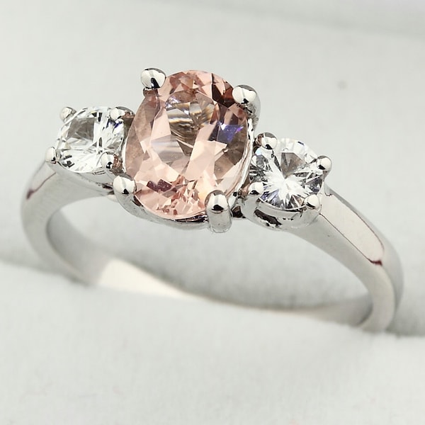 White Gold Morganite - Etsy