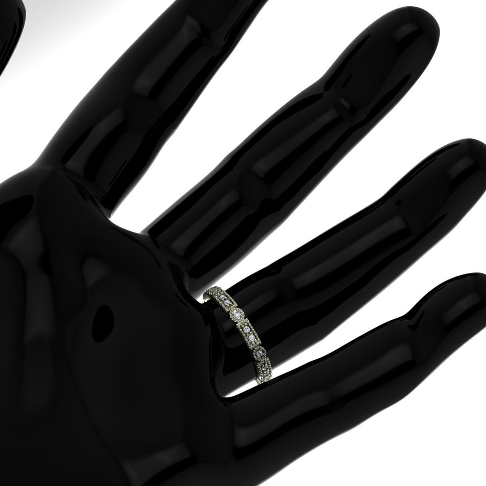 One Ring 2 Styles Art Deco Antique Style Diamond Milgrain 14K - Etsy