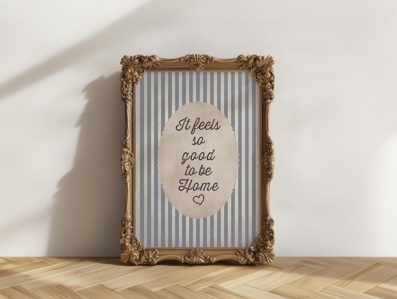 It Feels so Good to Be Home, Printable Wall Art, Vintage Home Decor - Etsy