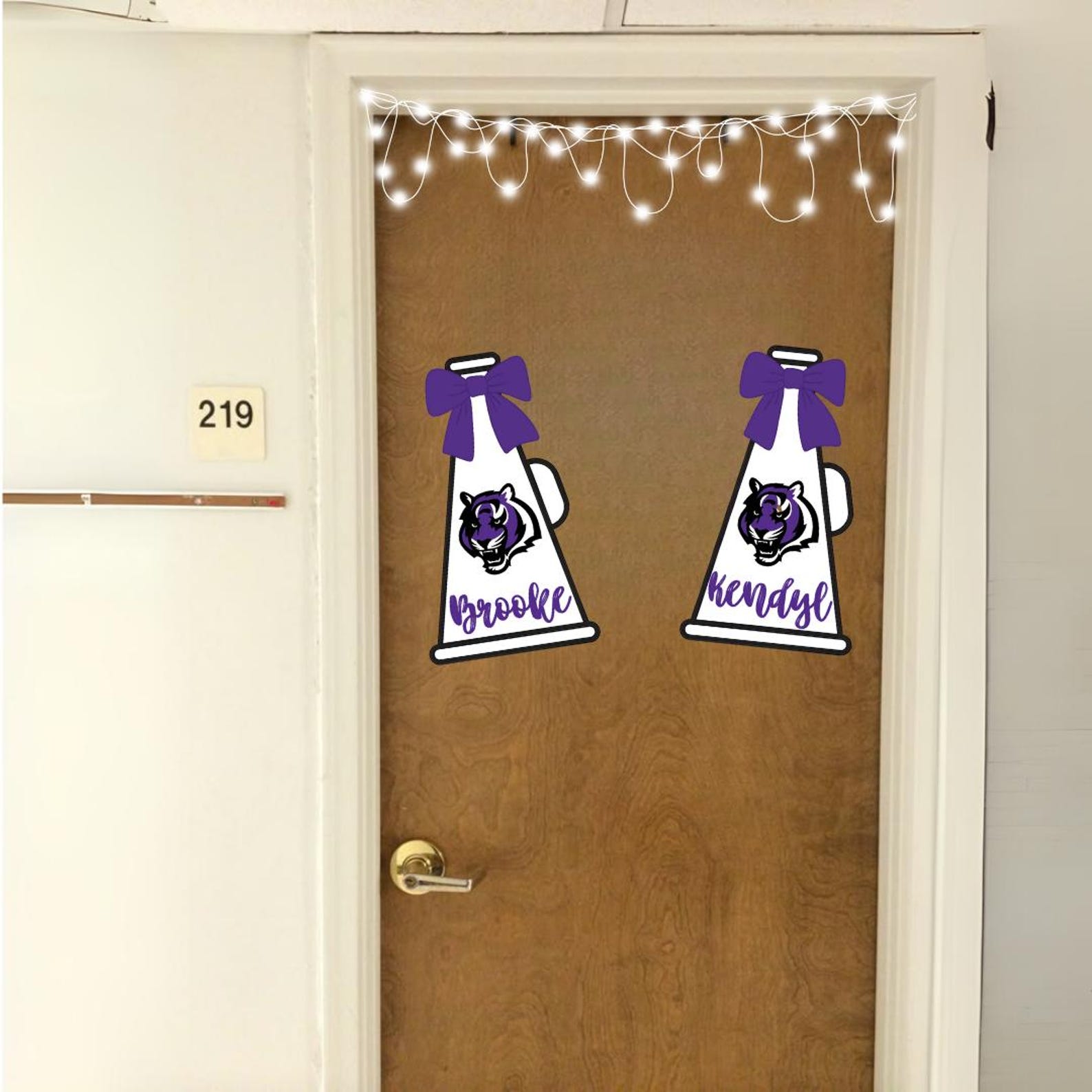 Editable Cheer + Dance Door Sign • Megaphone Canva Template for Camp or ...