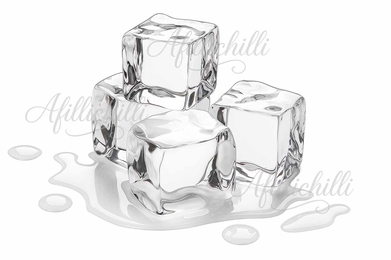 Melting Ice Cubes Print: Minimalist Kitchen Wall Art (digital Download ...