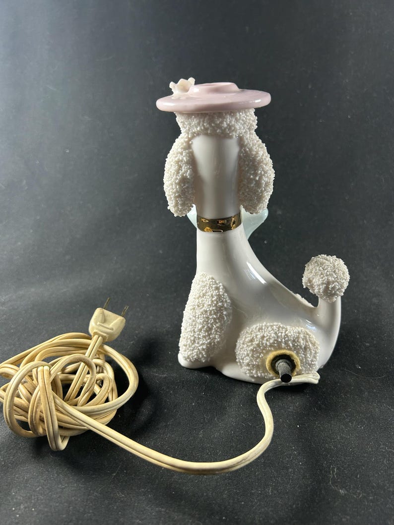 Rare 1950's Textured Ceramic Poodle Perfume Warmer Night Light ...