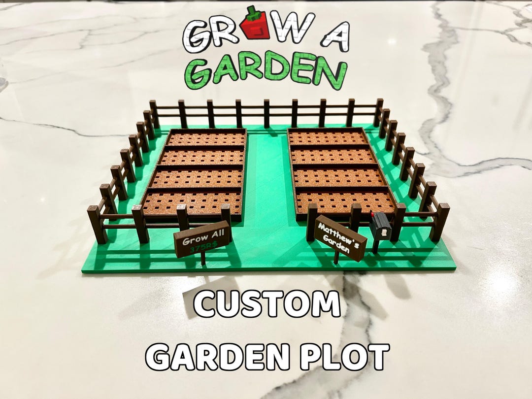Grow A Garden Plot With Customizable Sign From Roblox - 9.75" X 8.625 ...