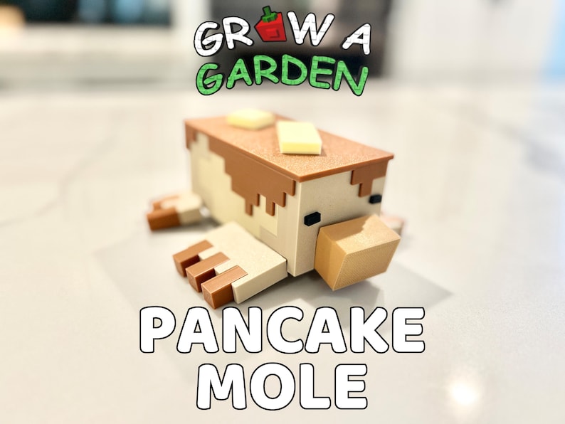 Pancake Mole 3D Printed Figurine: Roblox Grow A Garden Fan Art - Etsy