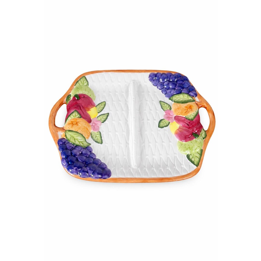 Vintage Fitz and Floyd Fruit Fare Relish Platter Basketweave Design - Etsy