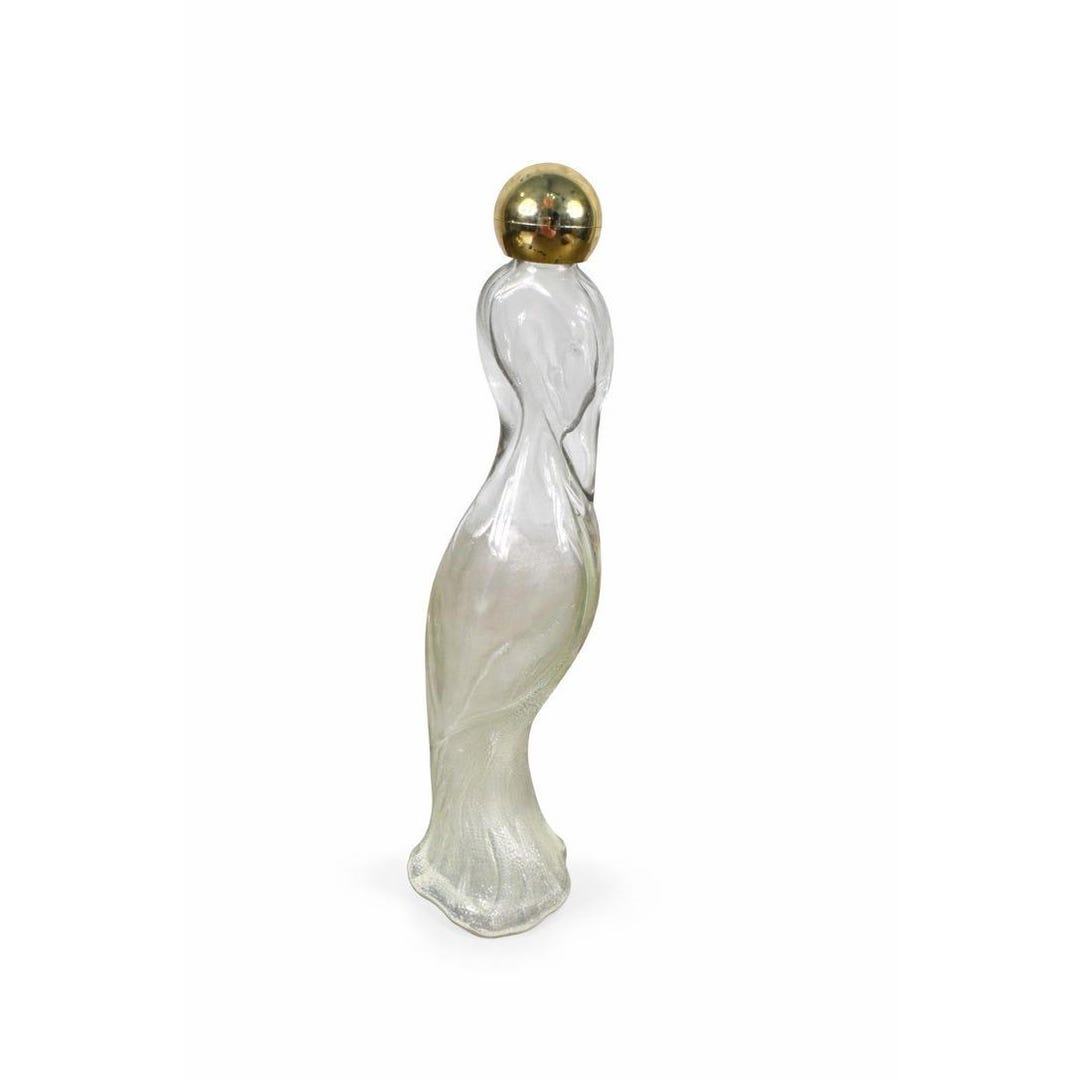 Vintage Avon Clear Glass Crane Perfume Bottle With Gold Tone Cap ...