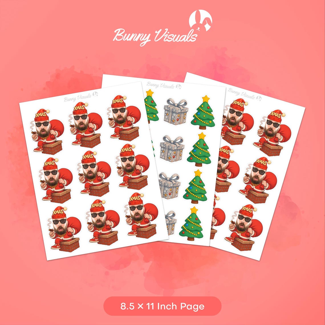 Christmas Santa Face Cupcake Toppers Funny Custom Xmas Party Décor - Etsy