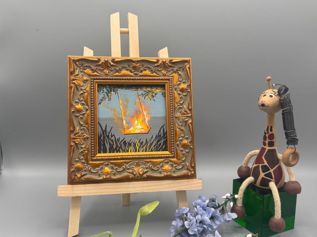 Framed Swing on Fire Acrylic Wall Art - Etsy