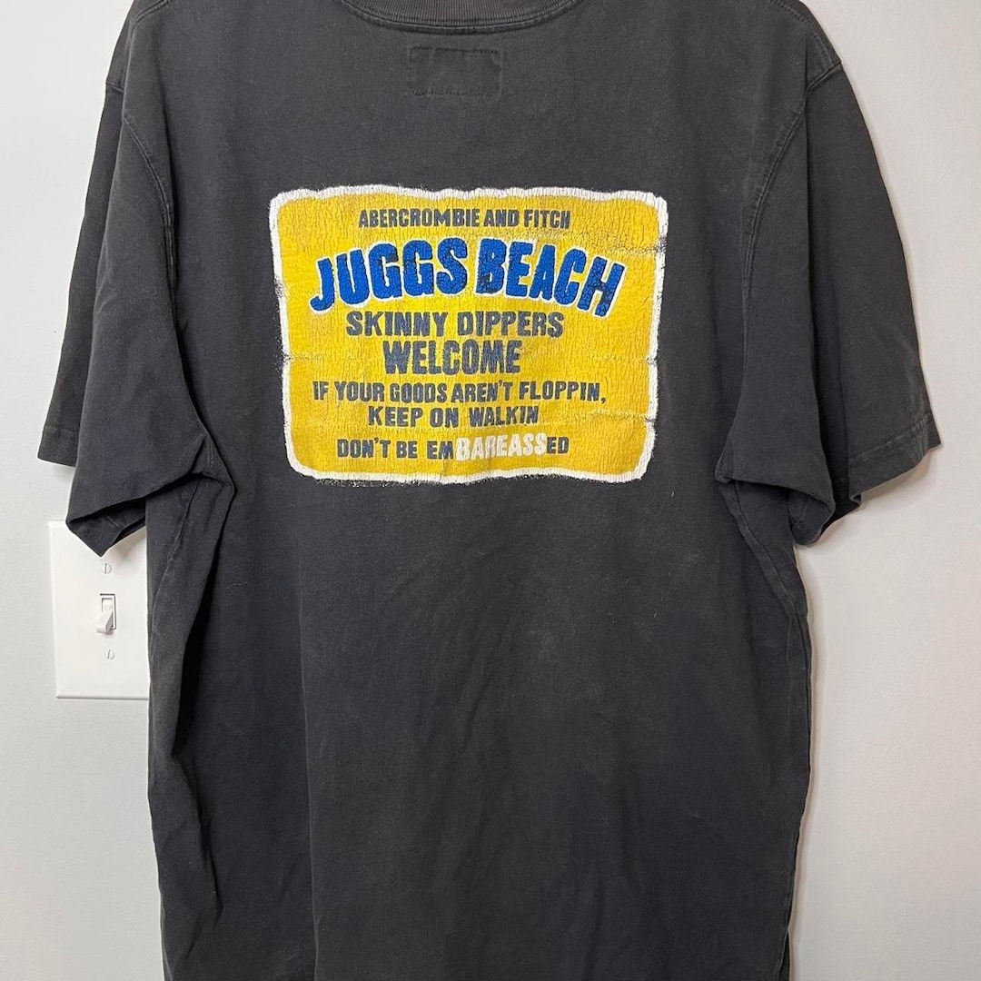 Vintage Abercrombie Juggs Beach Shirt Mens Large Funny Crude Grunge Y2K ...