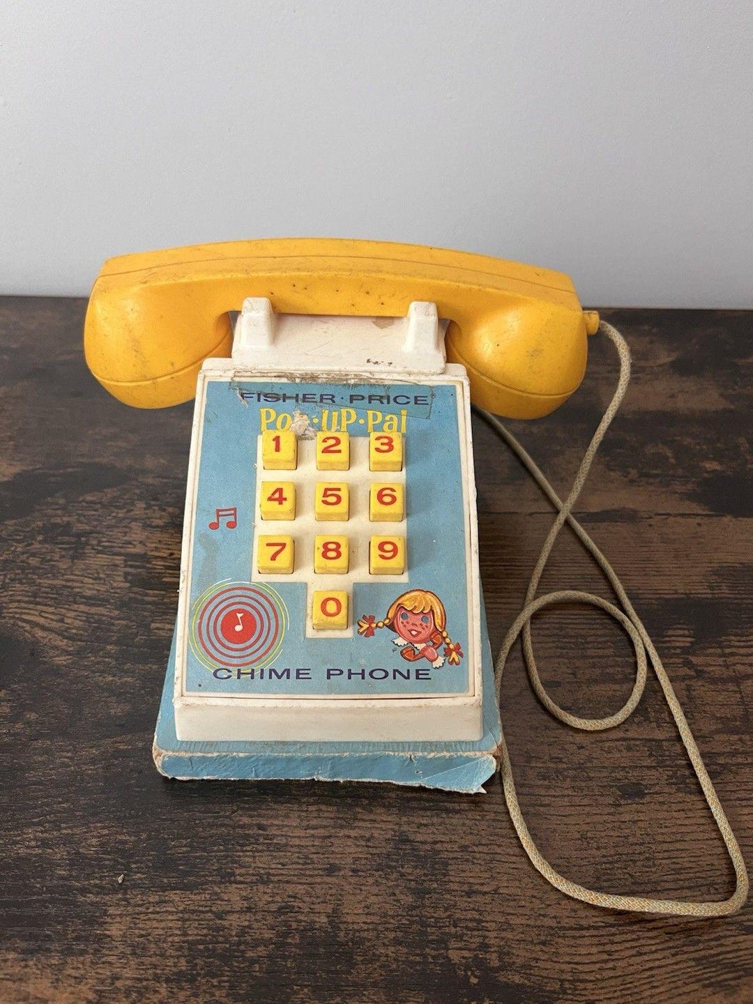 Vintage 1968 Fisher-price Pop up Pal Chime Phone Toy - Etsy
