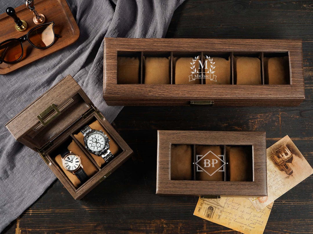 Personalized Engraved Watch Box,watch Display Case and Storage,men’s ...