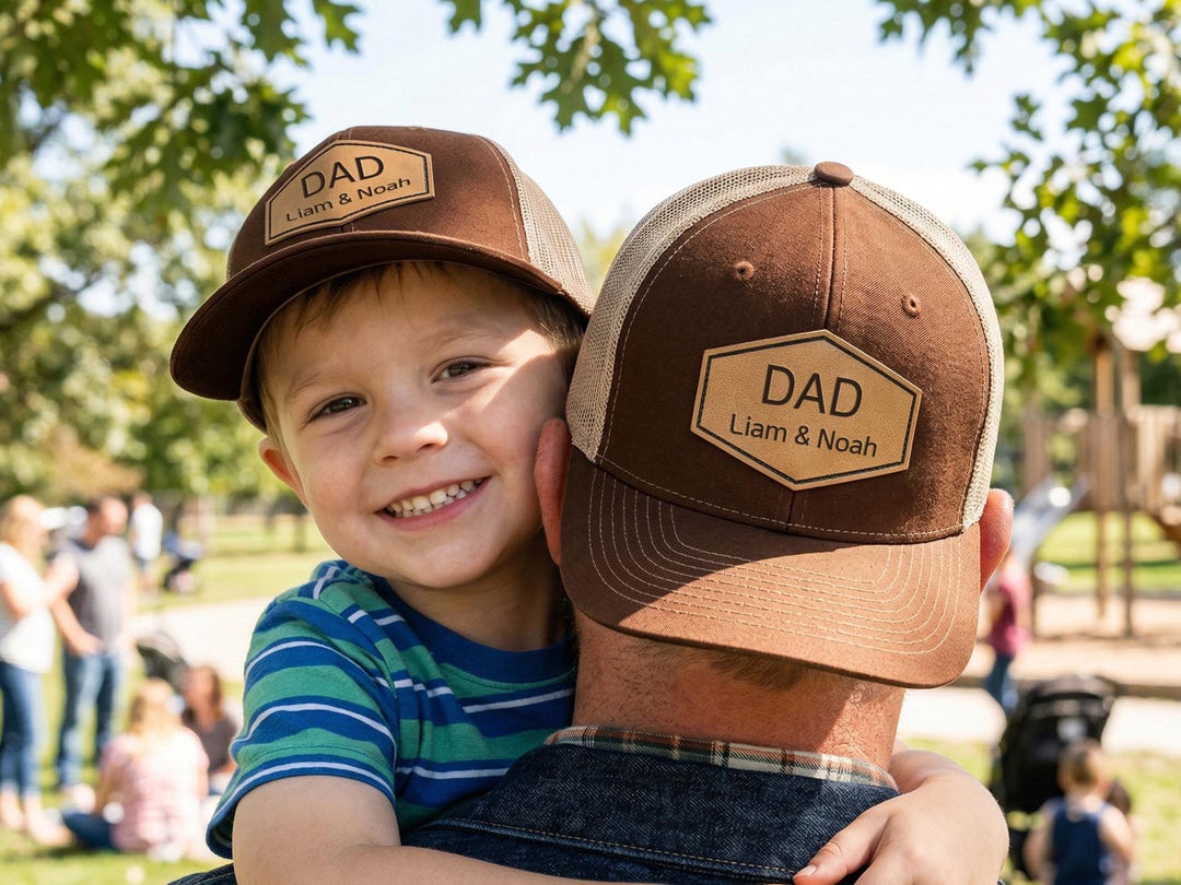 Personalized Dad Hat,vintage Hat for Dad,leather Patch Hat,trucker Hat ...