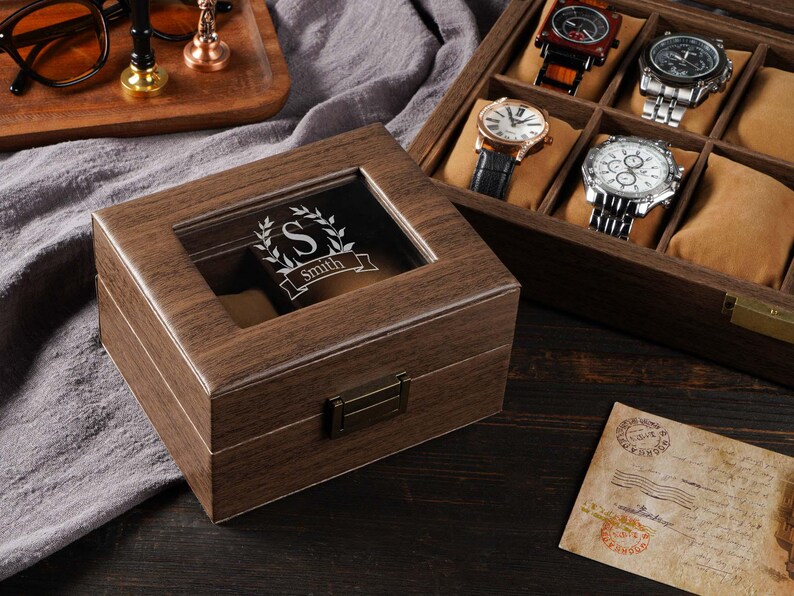 Personalized Engraved Watch Box,watch Display Case and Storage,men’s ...