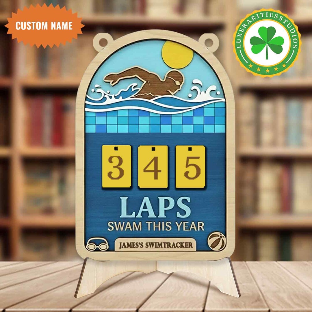 Custom Swimming Tracker Sign, Swimmer Progress Counter, Pool Training ...