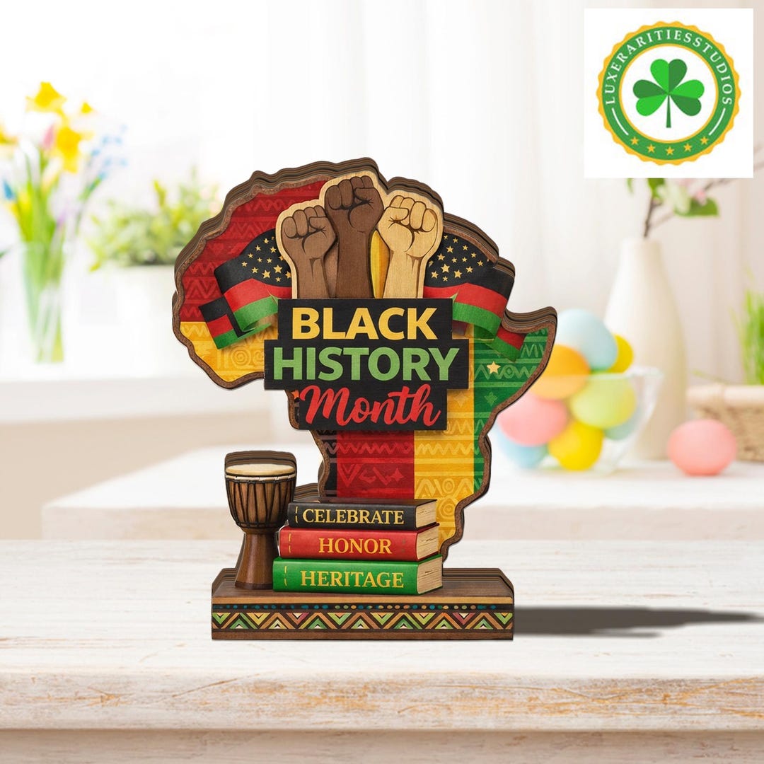 Black History Month Wooden Block, African Heritage Decor - Etsy