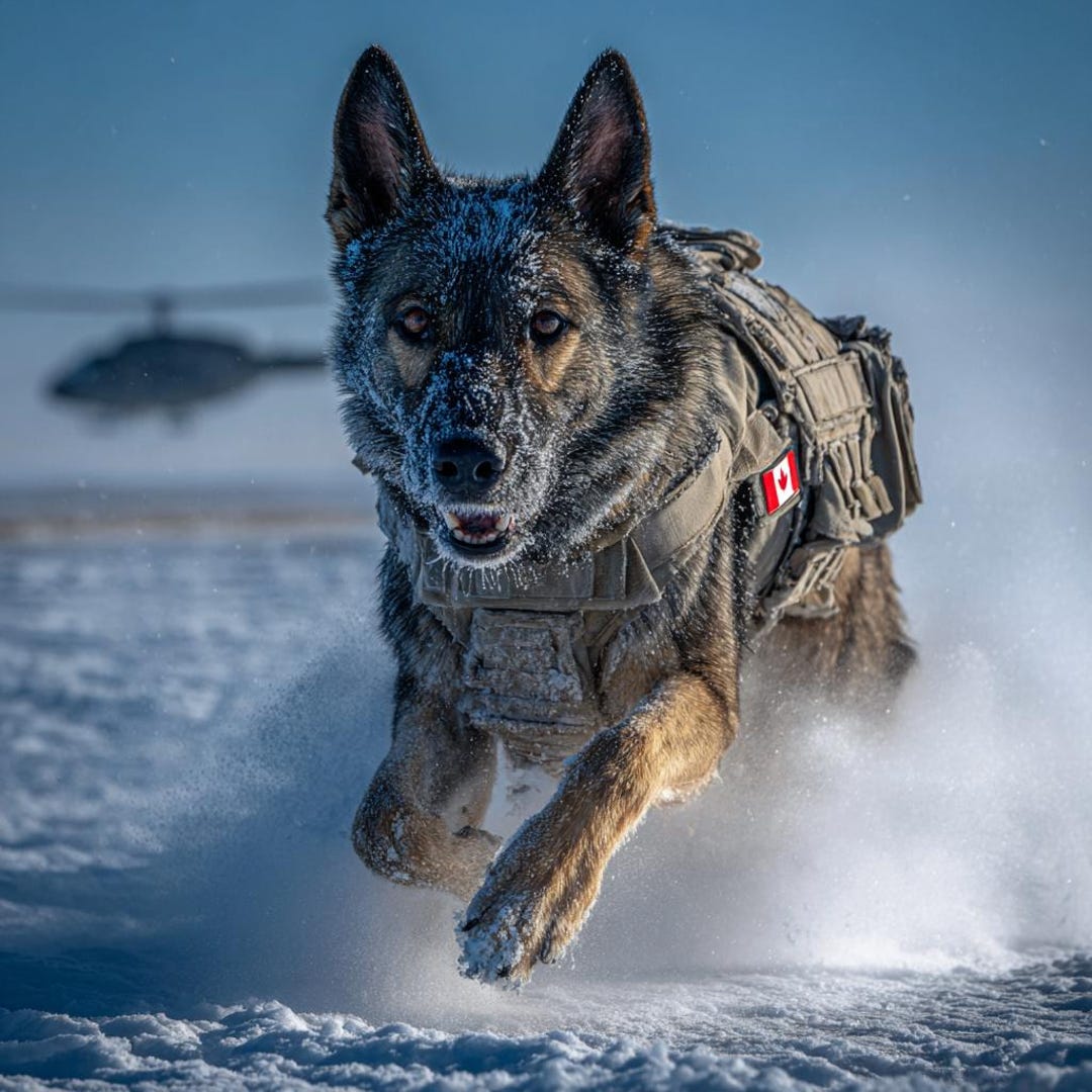 Canadian Military K9 Print: German Shepherd Tactical Art (digital ...