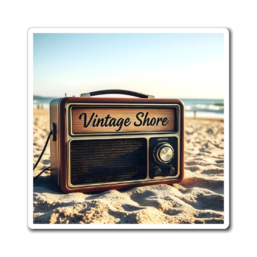 Vintage Radio Magnet, Retro Beach Decor, Coastal Kitchen Accessory - Etsy