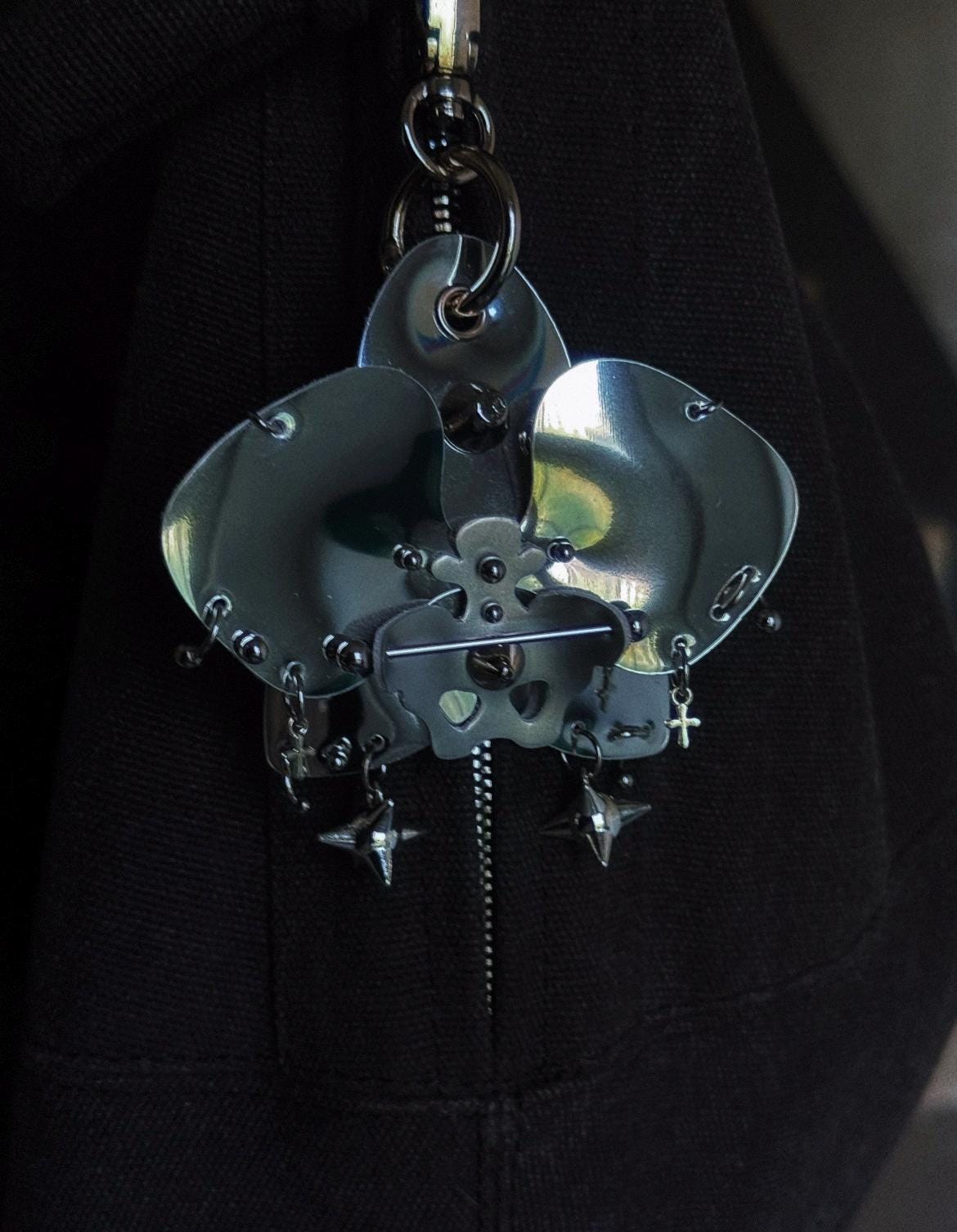 Punk Silver Metal Butterfly Keychain,handmade Butterfly Bag Accessory ...