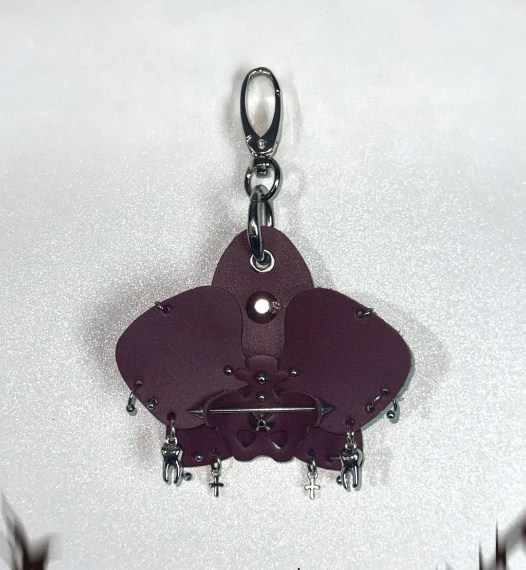 Punk Bloody Cannibal Flower Keychain, Gothic Flower Pendant Keychain ...