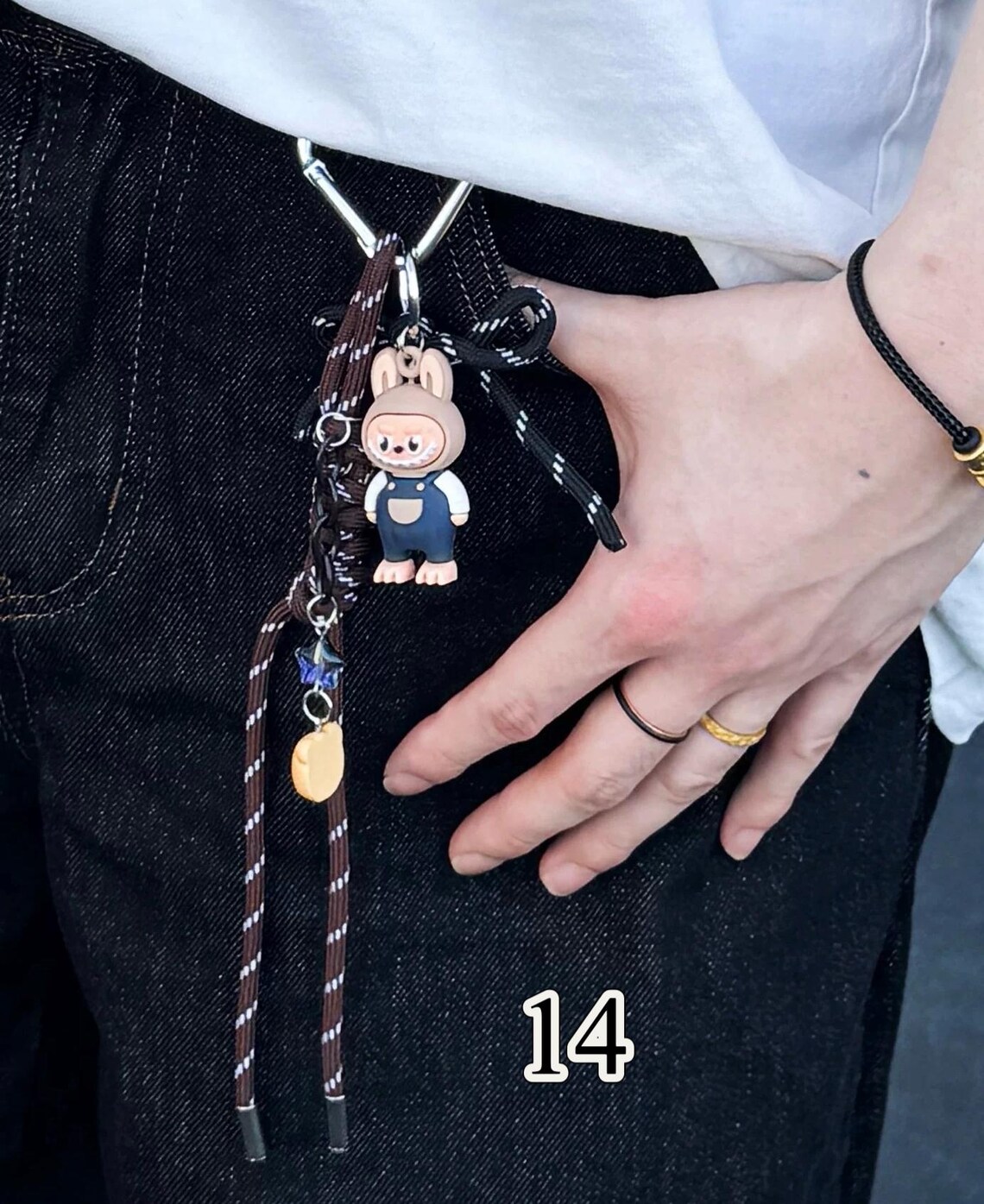 Punk Style Keychain, Y2K Fashion Keychain,gothic Cross Pendant Beaded ...