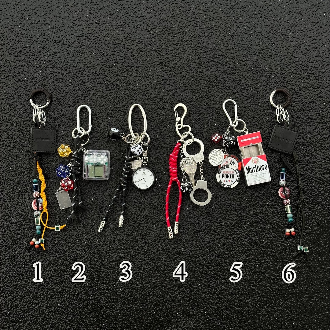 Punk Style Keychain, Y2K Fashion Keychain,gothic Cross Pendant Beaded ...