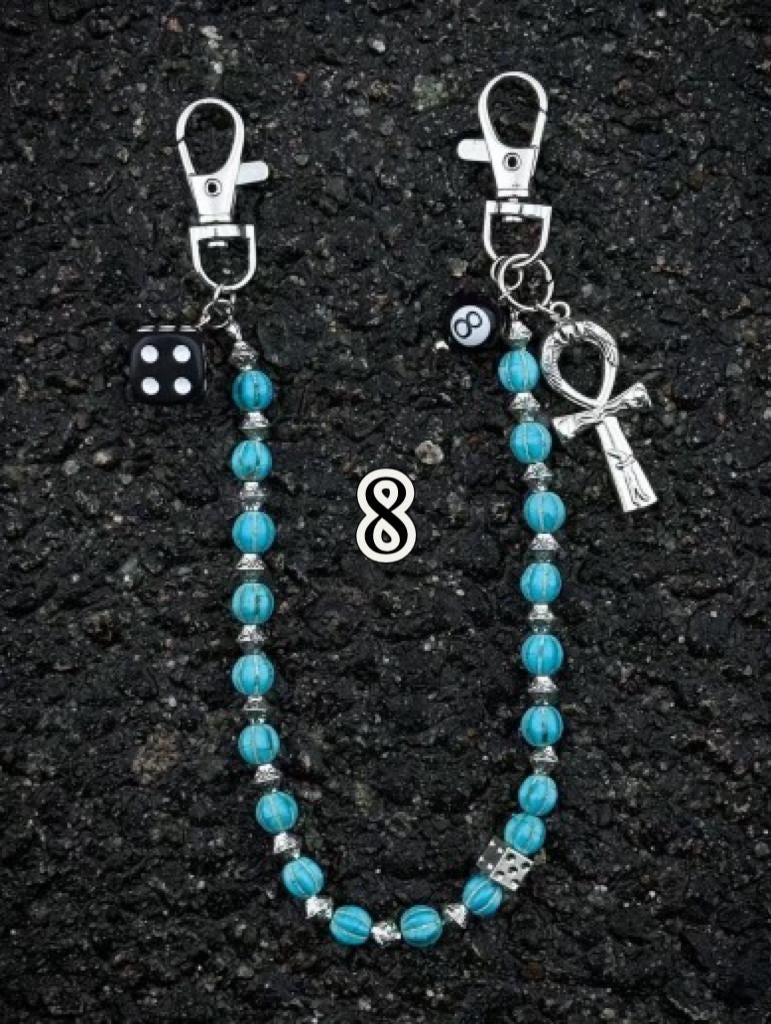 Punk Style Keychain, Y2K Fashion Keychain,gothic Cross Pendant Beaded ...