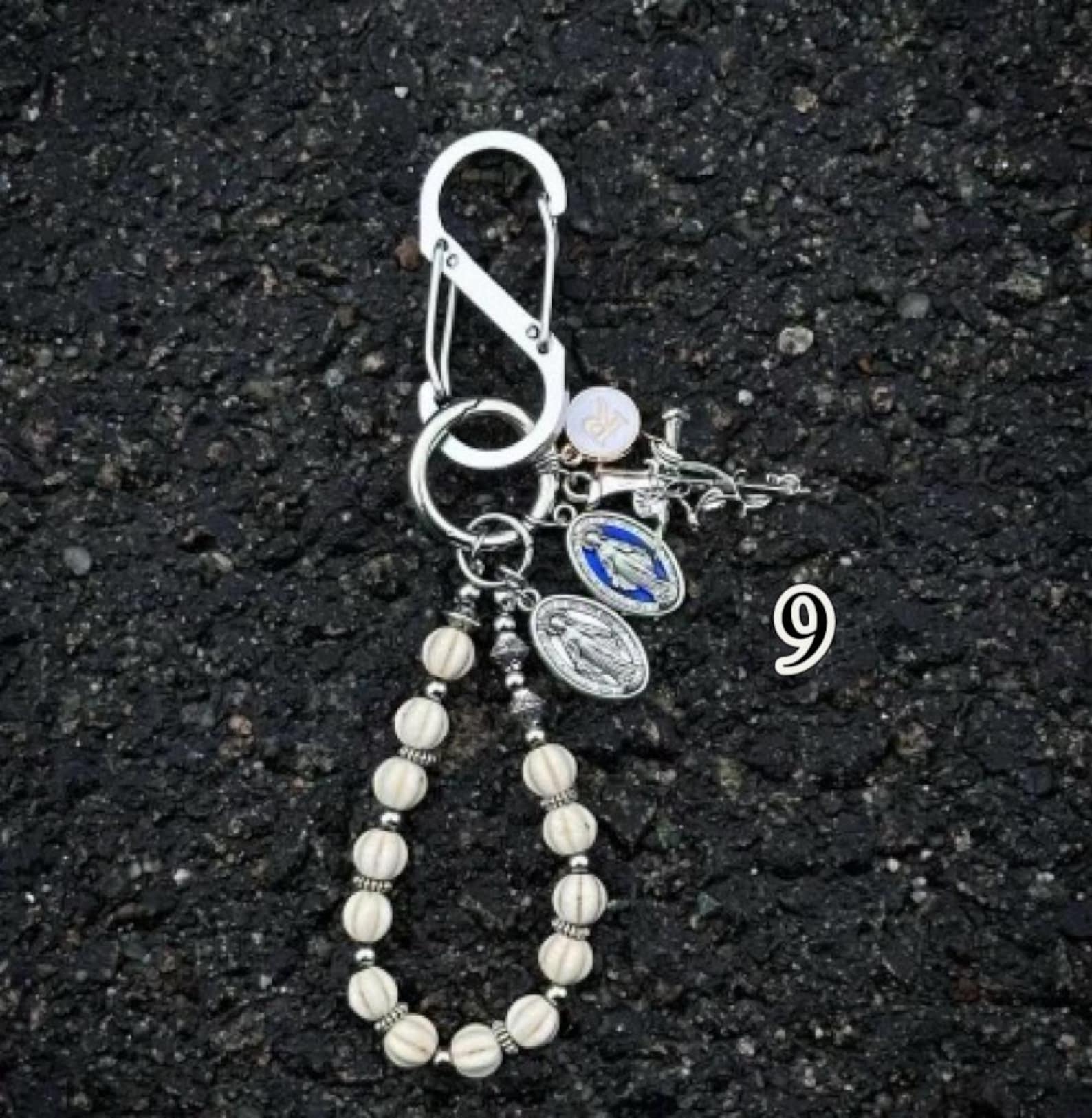 Punk Style Keychain, Y2K Fashion Keychain,gothic Cross Pendant Beaded ...